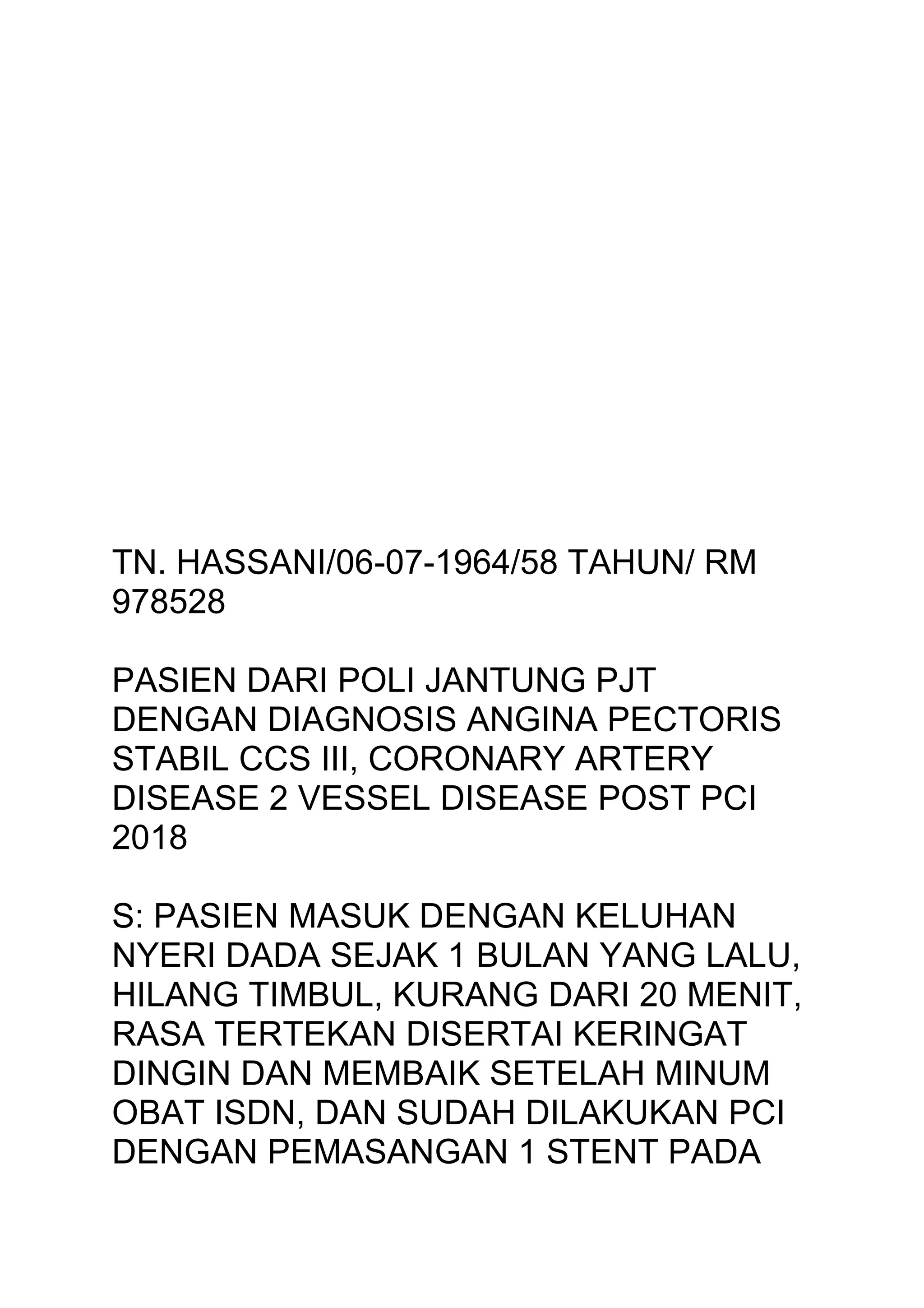 CONTOH MENGISI RESUME MEDIS PULANG.docx | Heart and Cardiovascular ...