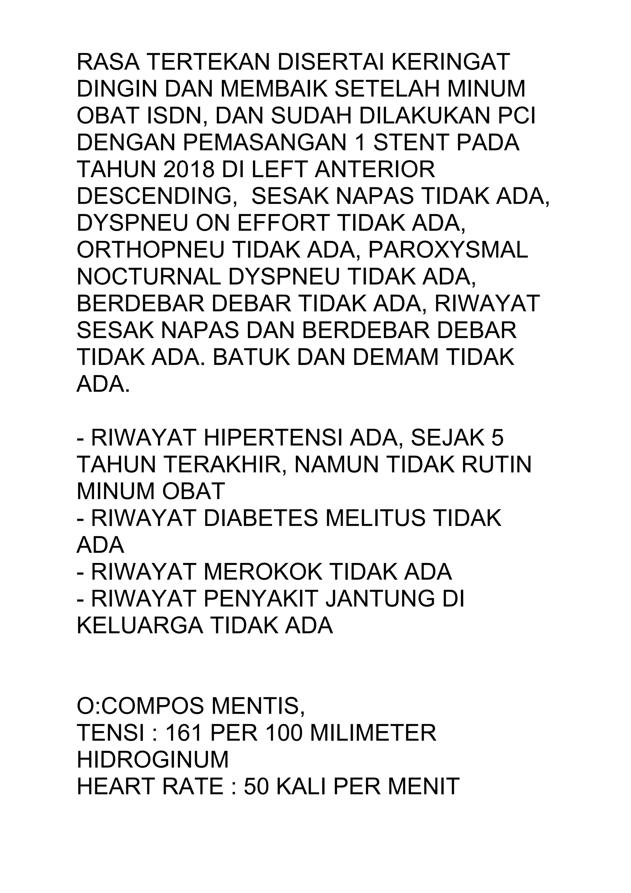 CONTOH MENGISI RESUME MEDIS PULANG.docx | Heart and Cardiovascular ...