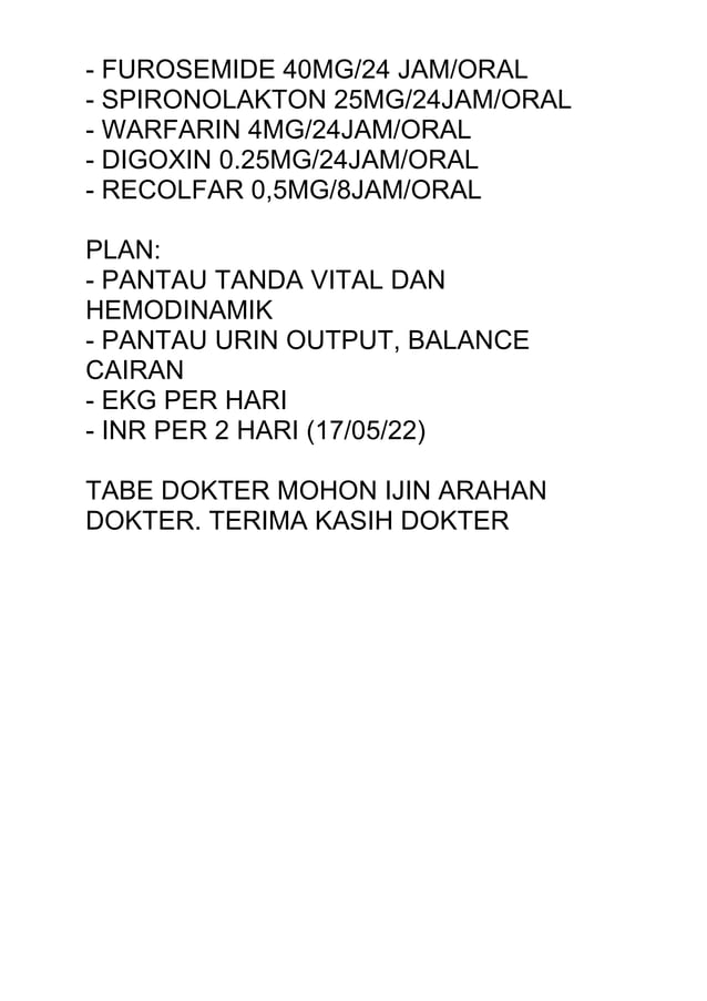 CONTOH MENGISI RESUME MEDIS PULANG.docx | Heart and Cardiovascular ...
