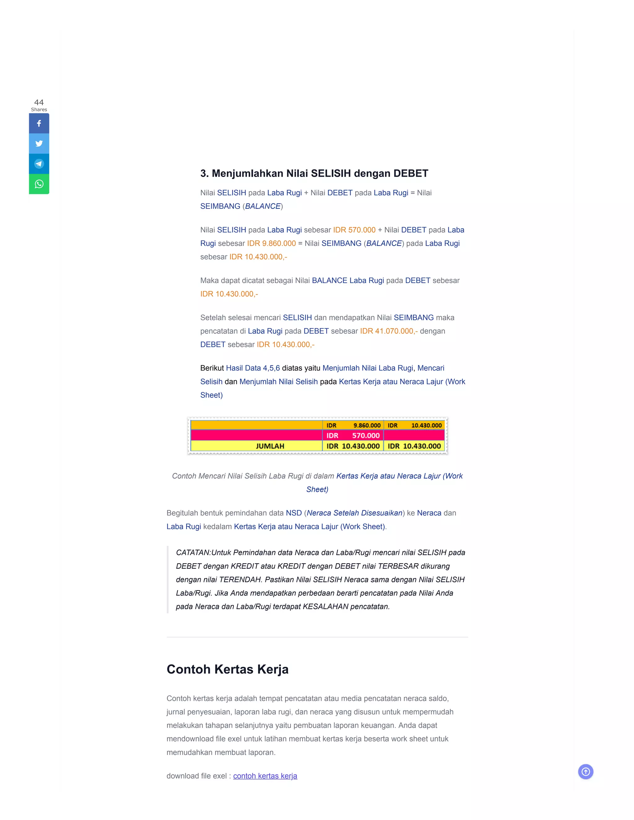 Contoh Menyusun Kertas Kerja Beserta Work Sheet Untuk Memudahkan ...