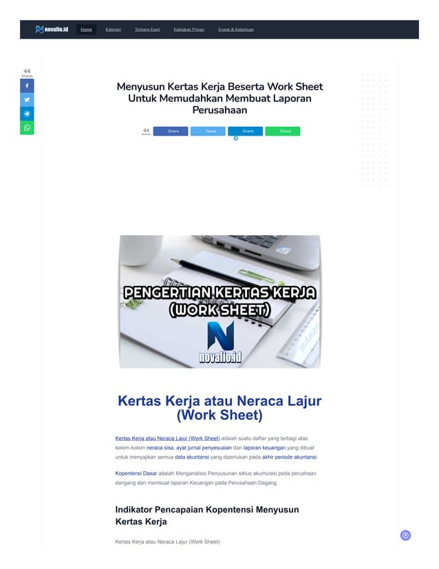 Contoh Menyusun Kertas Kerja Beserta Work Sheet Untuk Memudahkan ...