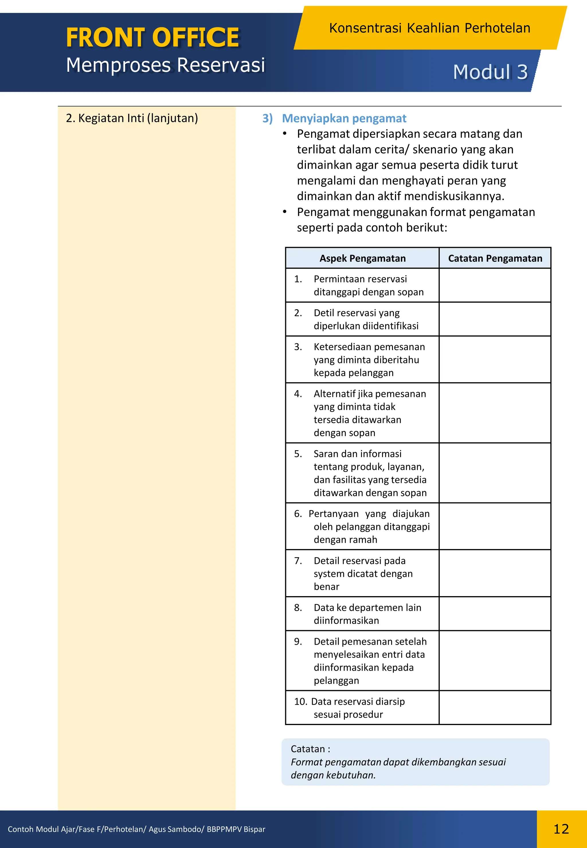 CONTOH MODUL AJAR Food and Beverage Service kelsa XI | DOCX