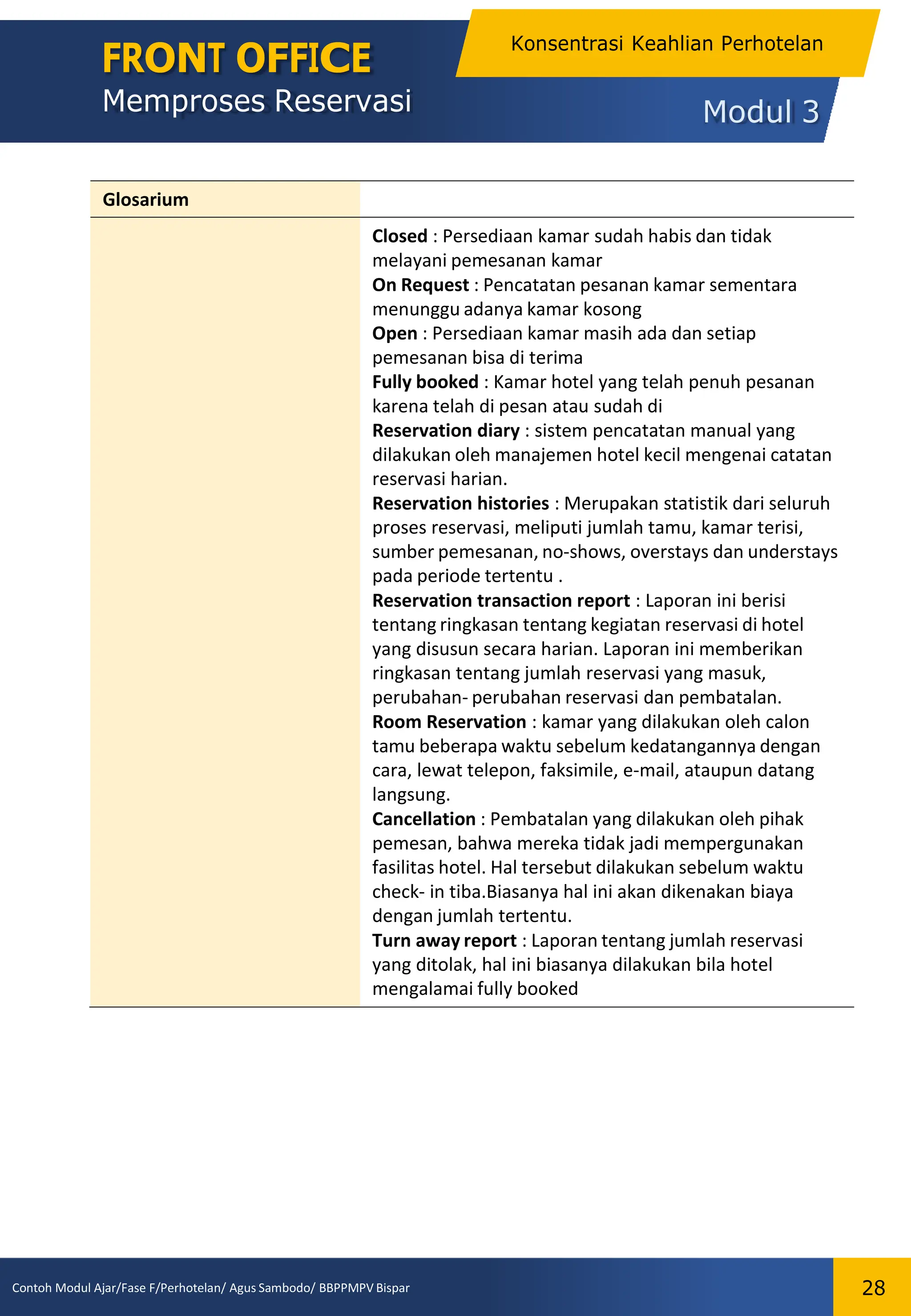 CONTOH MODUL AJAR Food and Beverage Service kelsa XI | DOCX