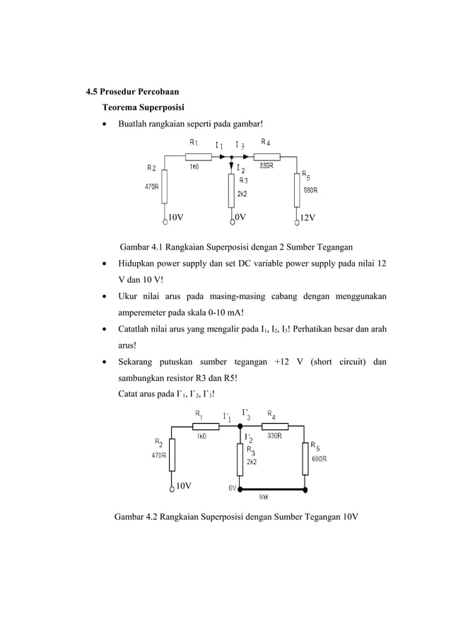 Contoh modul rangkaian listrik dan percobaannya dalam laboratorium | DOC