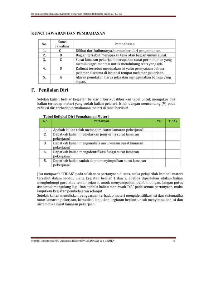Contoh modul xii bahasa indonesia kd 3.1_final (1) | PDF