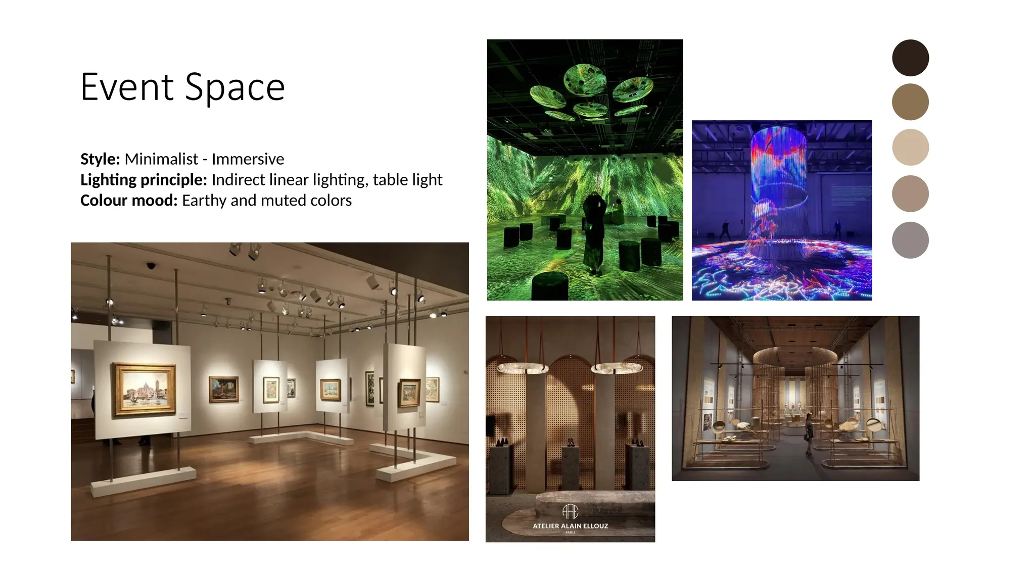 contoh moodboard untuk desain sebuah coworking space | PPTX