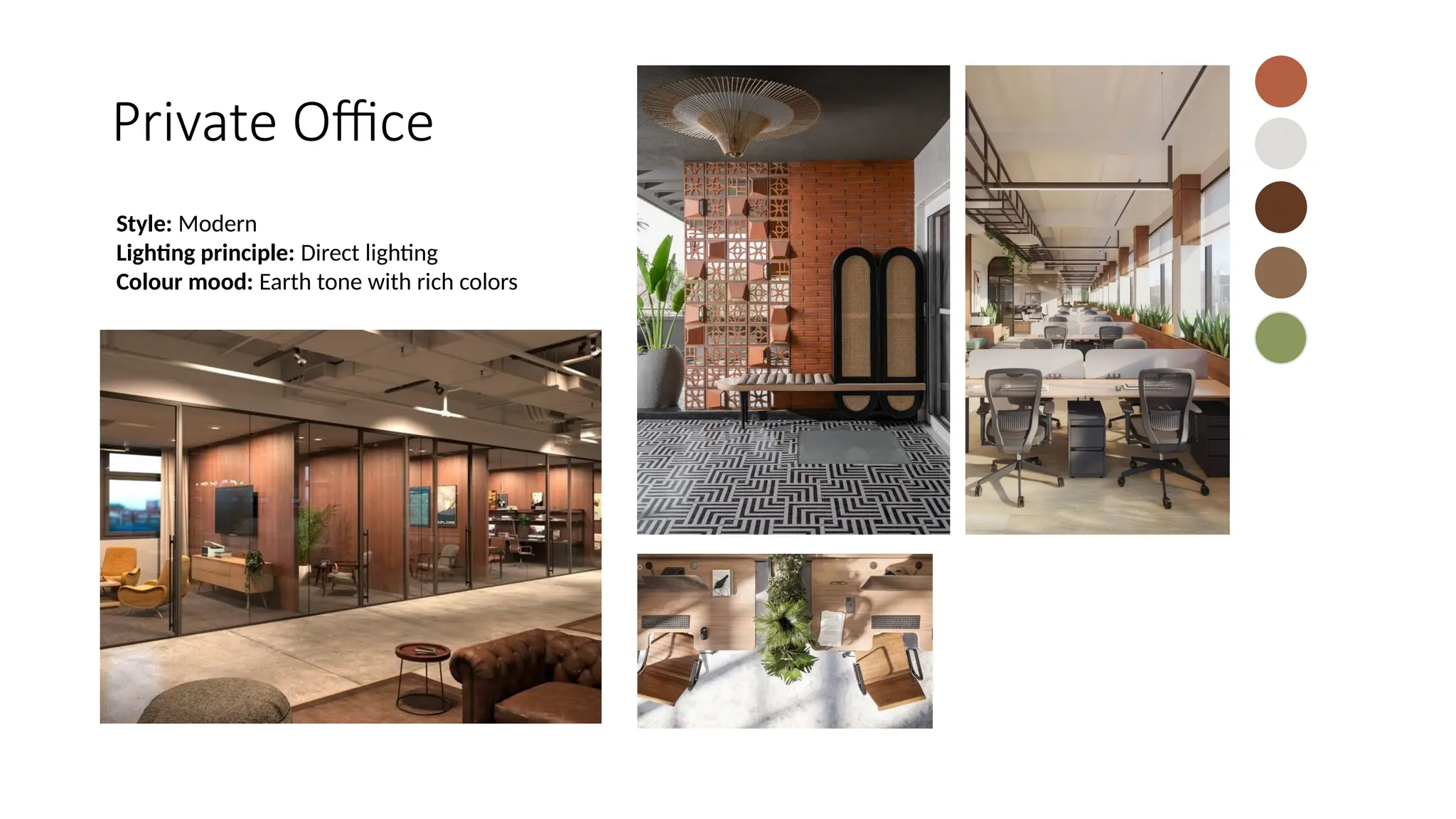 contoh moodboard untuk desain sebuah coworking space | PPTX