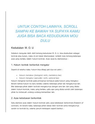Contoh mou | PDF