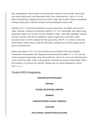 Contoh mou | PDF