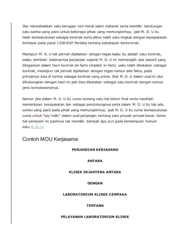 Contoh mou | PDF