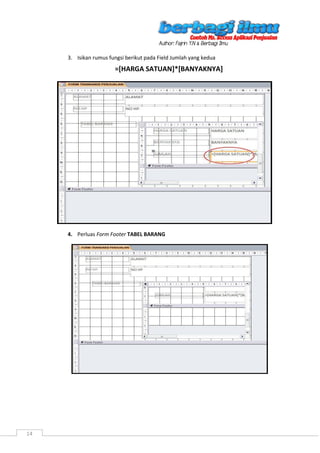 Contoh ms. access aplikasi penjualan | PDF