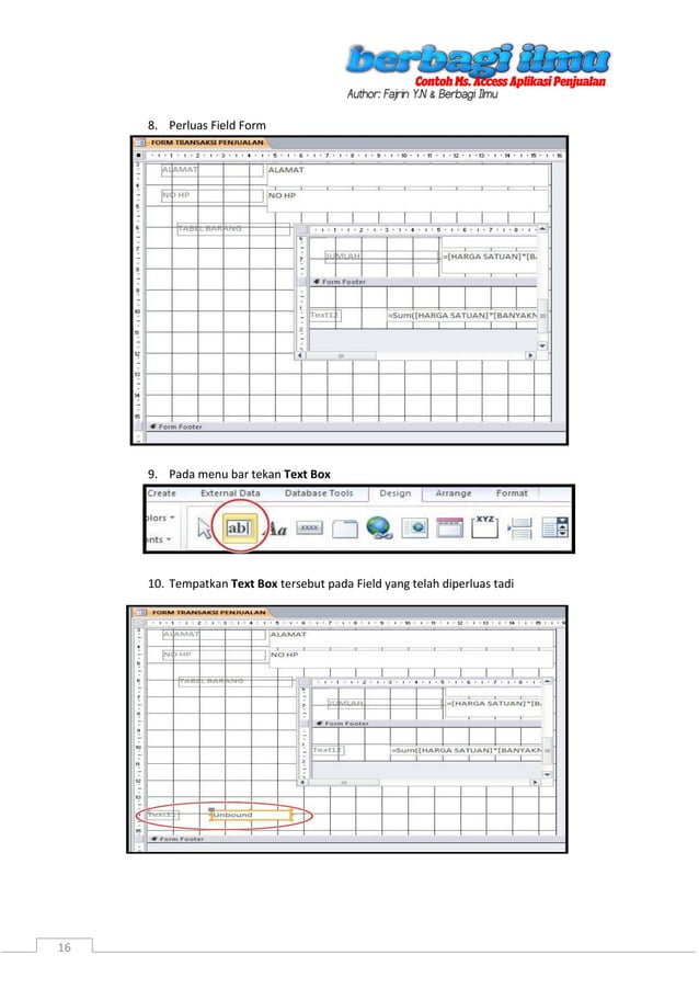 Contoh ms. access aplikasi penjualan | PDF