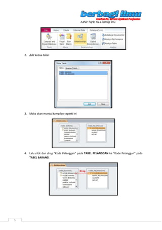 Contoh ms. access aplikasi penjualan | PDF