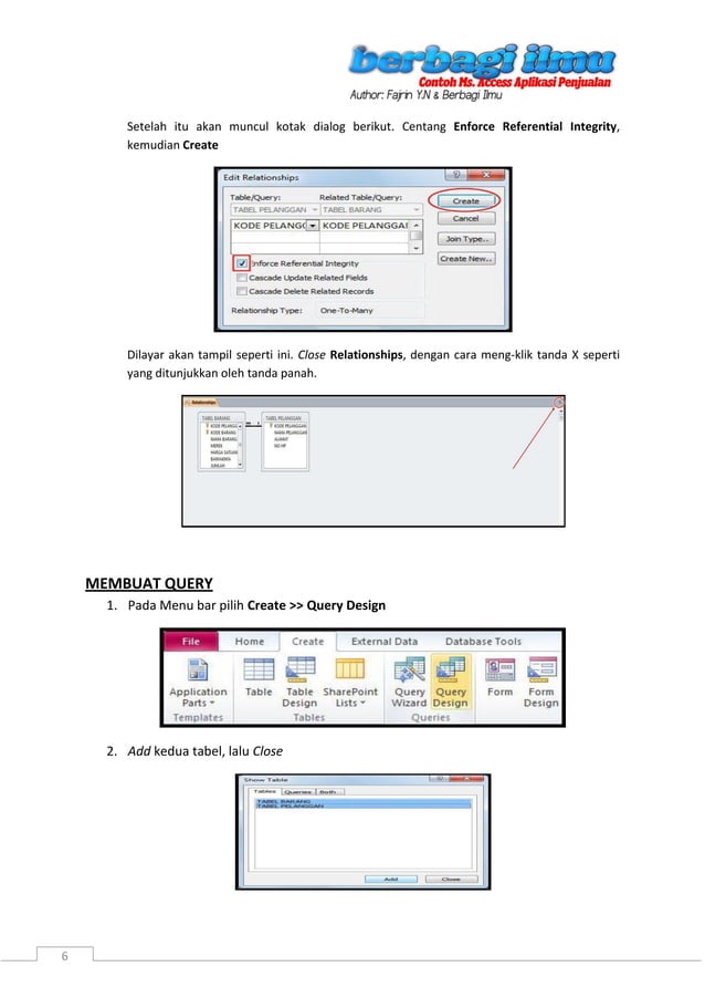 Contoh ms. access aplikasi penjualan | PDF