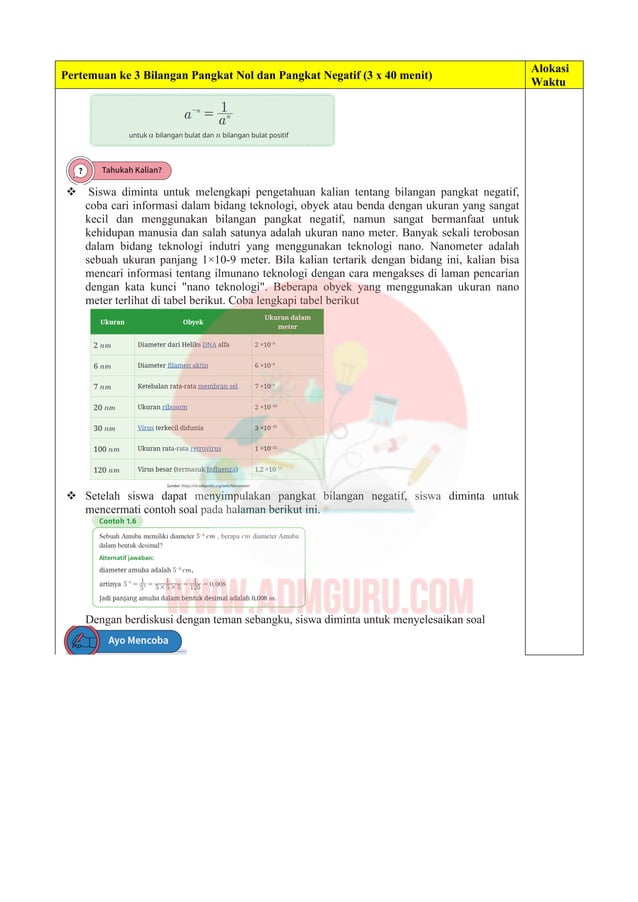 Modul Ajar Matematika Kelas 8 Revisi 2024 | PDF