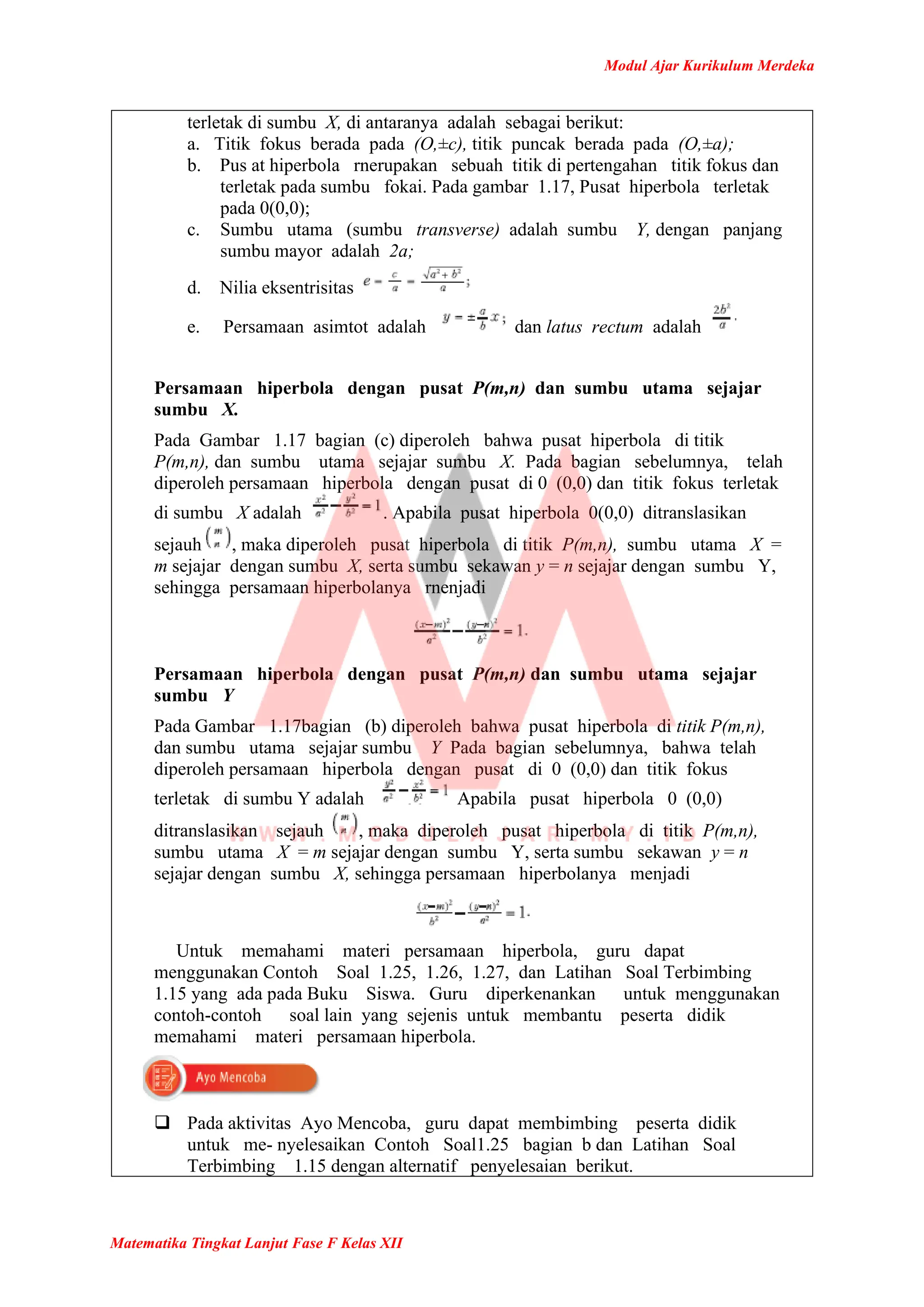 Modul Ajar Matematika TL Kelas 12 Kurikulum Merdeka | PDF