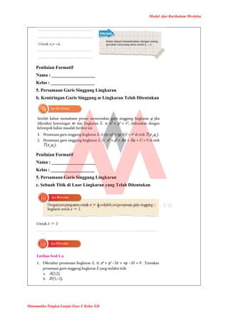 Modul Ajar Matematika TL Kelas 12 Kurikulum Merdeka | PDF