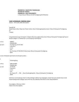 Contoh na pernikahan | DOCX