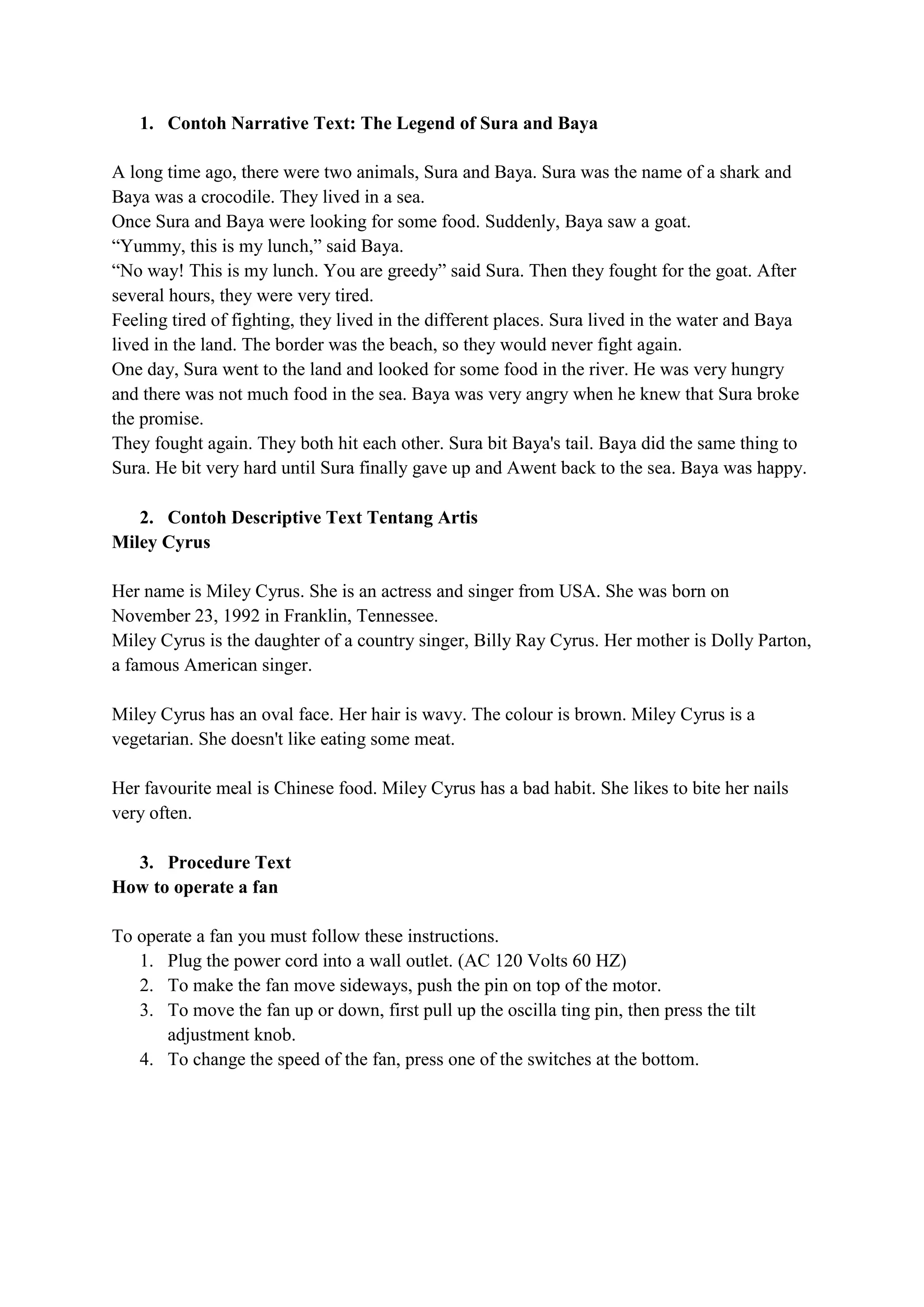 Contoh narrative text | PDF