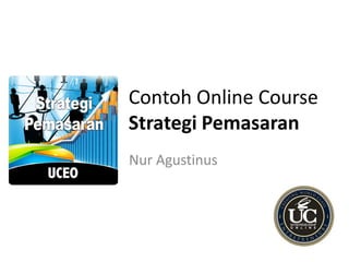 Contoh online course (strategi pemasaran) | PPT