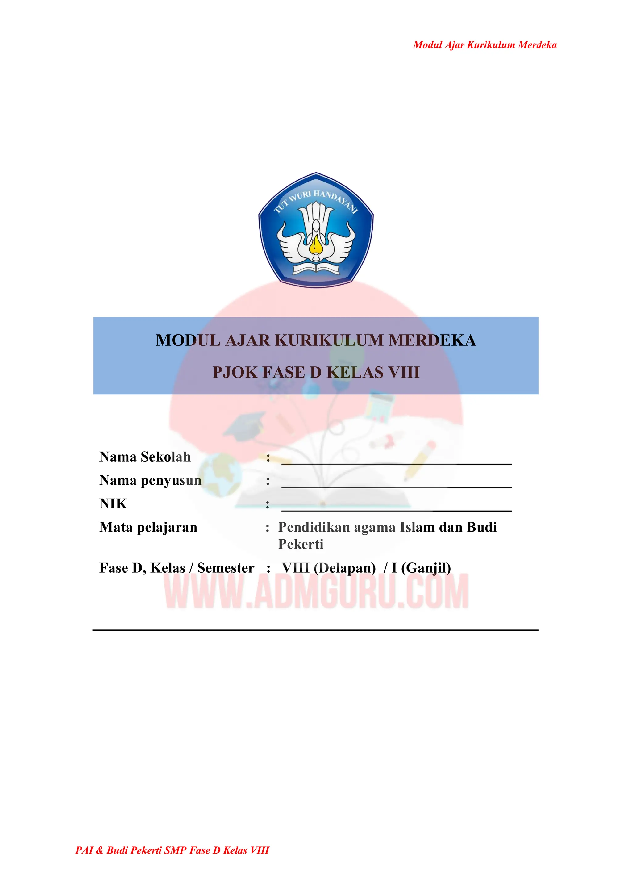Modul Ajar PAI Kelas 8 Kurikulum Merdeka | PDF