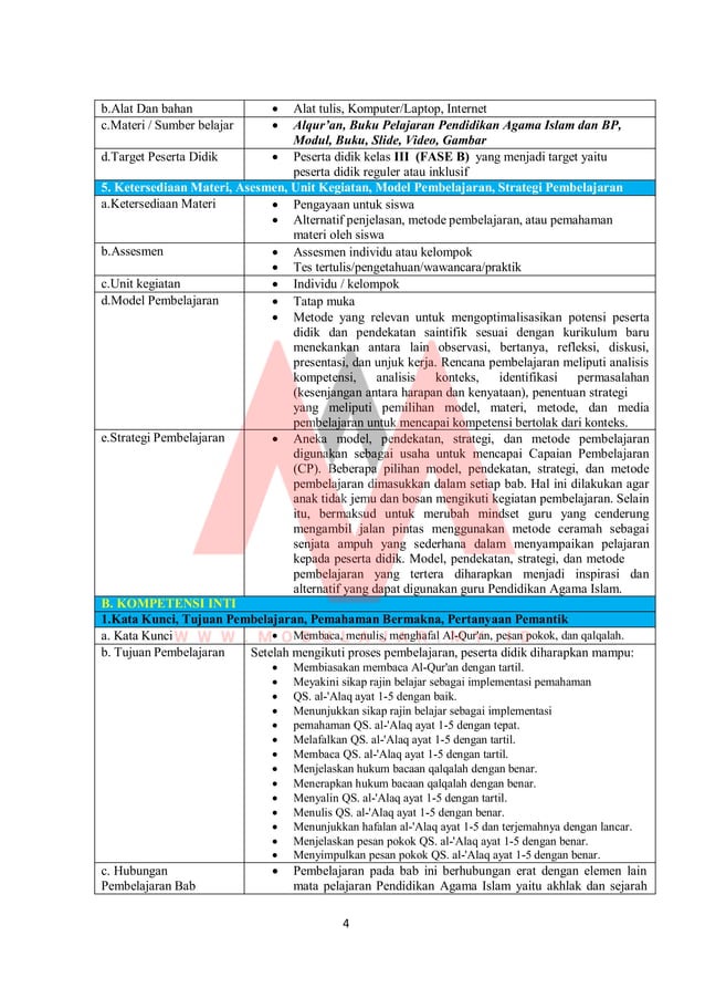 Modul Ajar PAI Kelas 3 Kurikulum Merdeka | PDF
