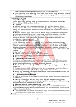 Modul Ajar PAI Kelas 6 Kurikulum Merdeka | PDF