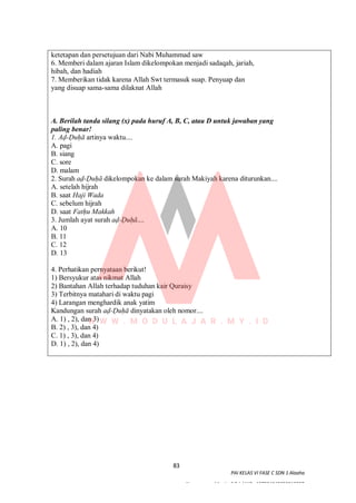 Modul Ajar PAI Kelas 6 Kurikulum Merdeka | PDF