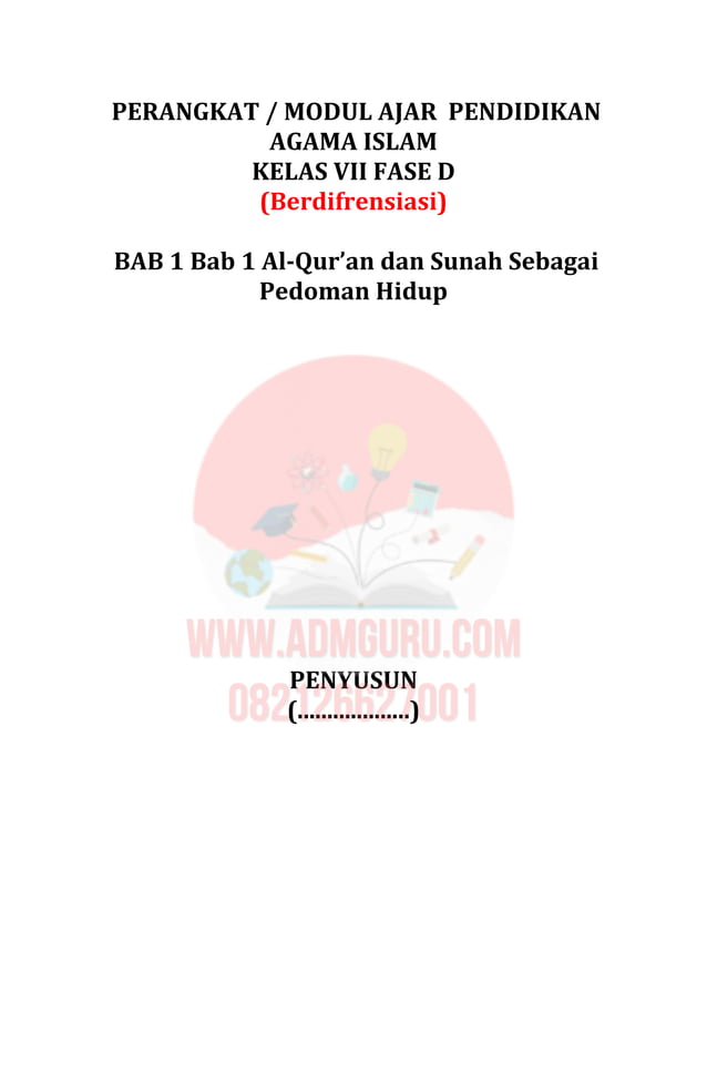 Modul Ajar PAI Kelas 7 Deep Learning New | PDF