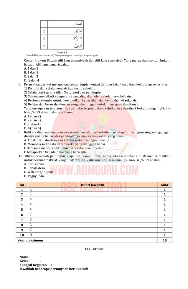 Modul Ajar PAI Kelas 7 Deep Learning New | PDF
