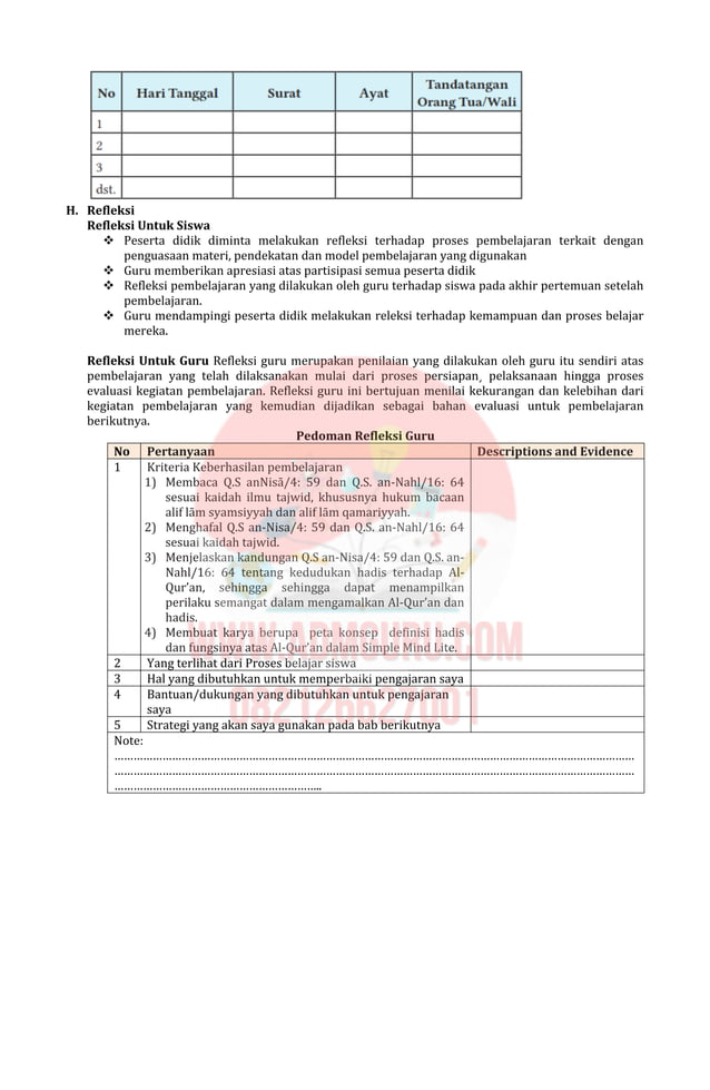 Modul Ajar PAI Kelas 7 Deep Learning New | PDF