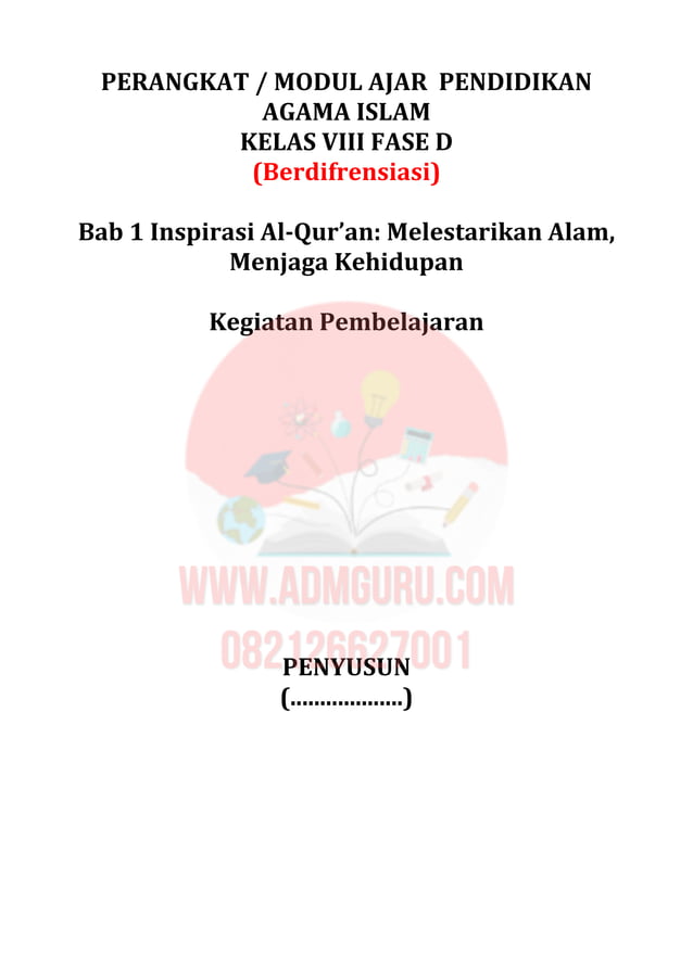 Modul Ajar PAI Kelas 8 Deep Learning New | PDF