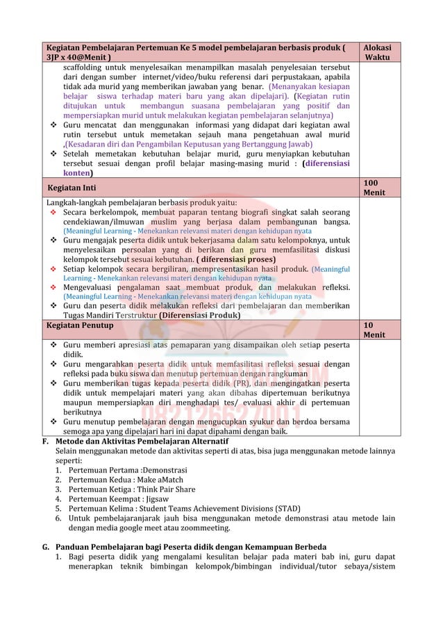 Modul Ajar PAI Kelas 9 Deep Learning New | PDF