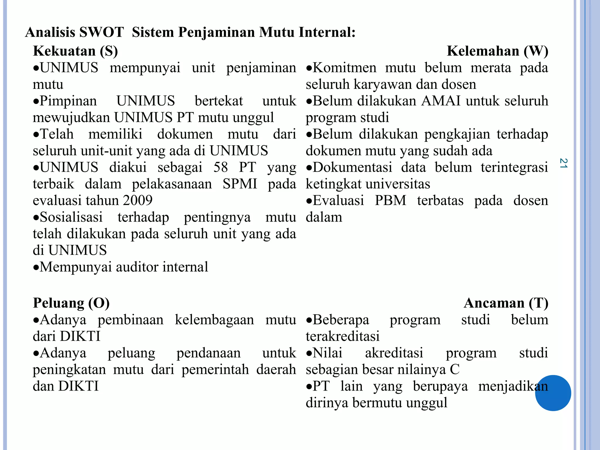 Contoh pelaksanaan spmi pt | PPT