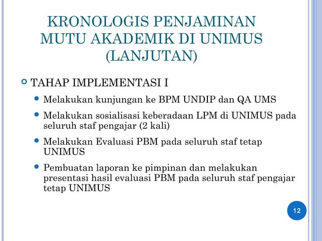 Contoh pelaksanaan spmi pt | PPT