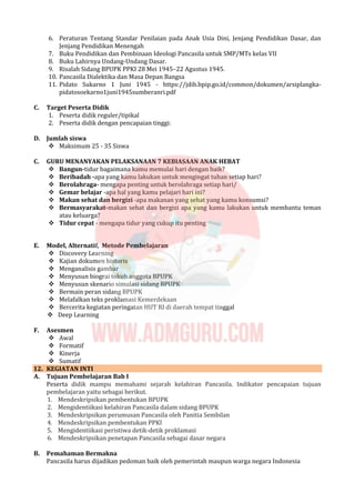 Modul Ajar Pendidikan Pancasila Kelas 7 Deep Learning | PDF