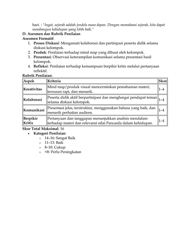 Lampiran 2 Contoh Penerapan Sel Dan Deep Learning Dalam RPP | PDF