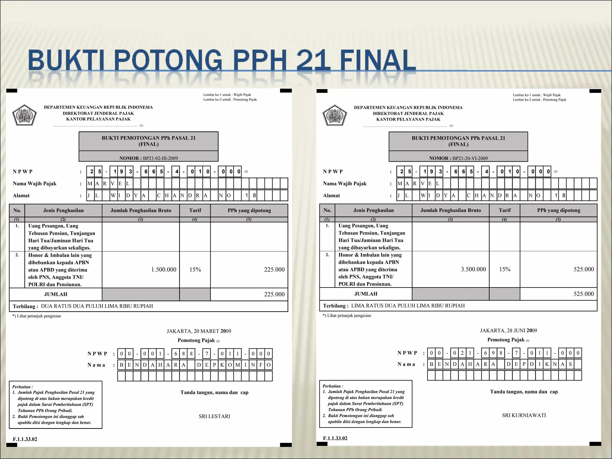 Contoh pengisian spt p ph op 1770 s & 1770ss | PPT