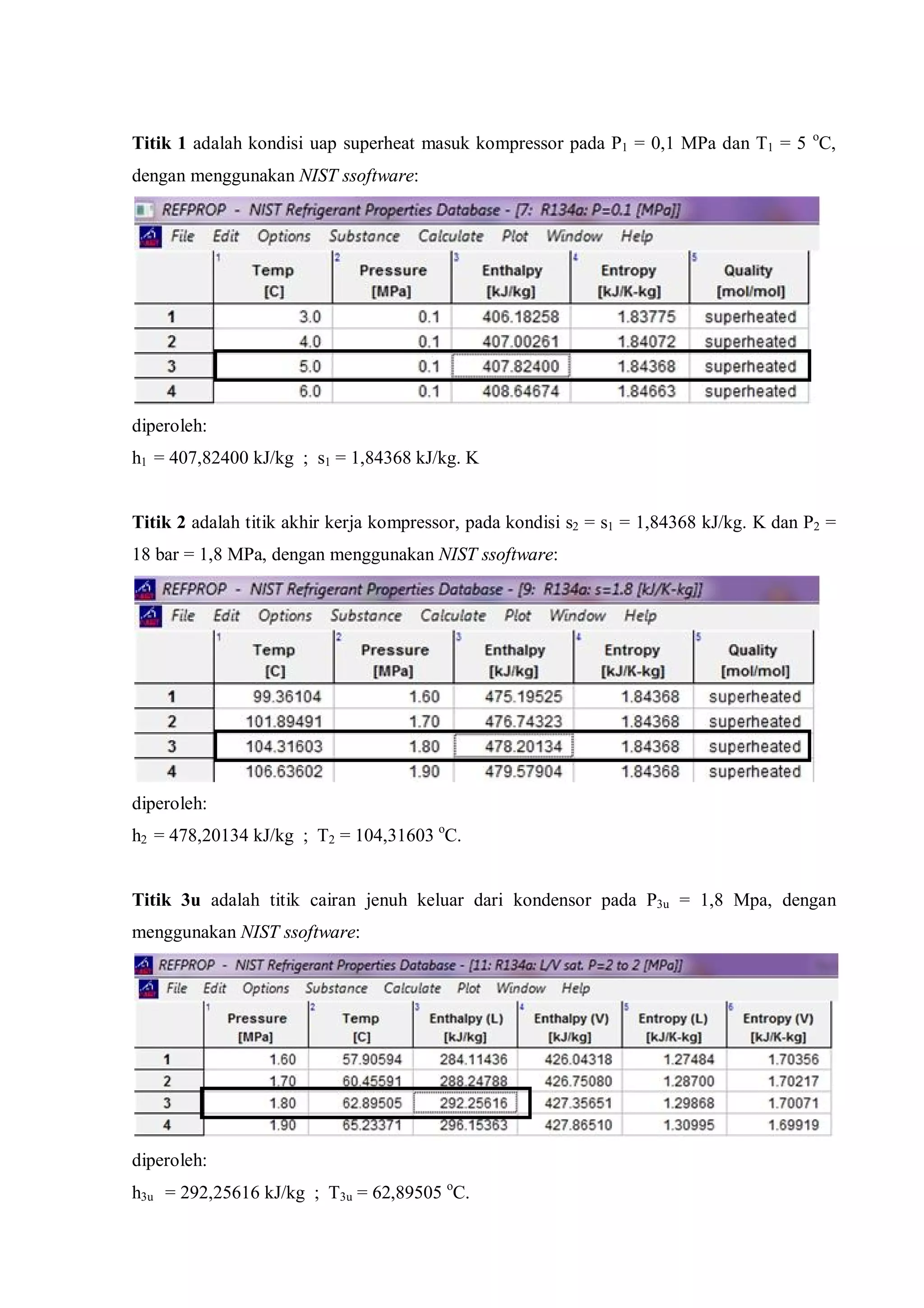 Contoh penyelesaian soal sistem refrigerasi | PDF