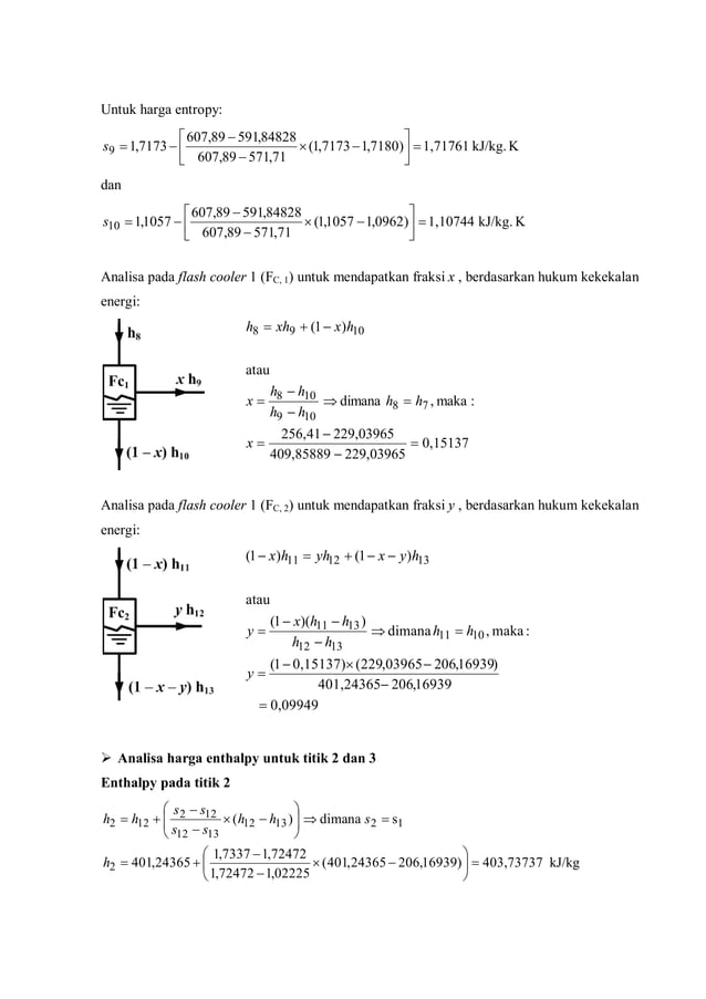 Contoh penyelesaian soal sistem refrigerasi | PDF