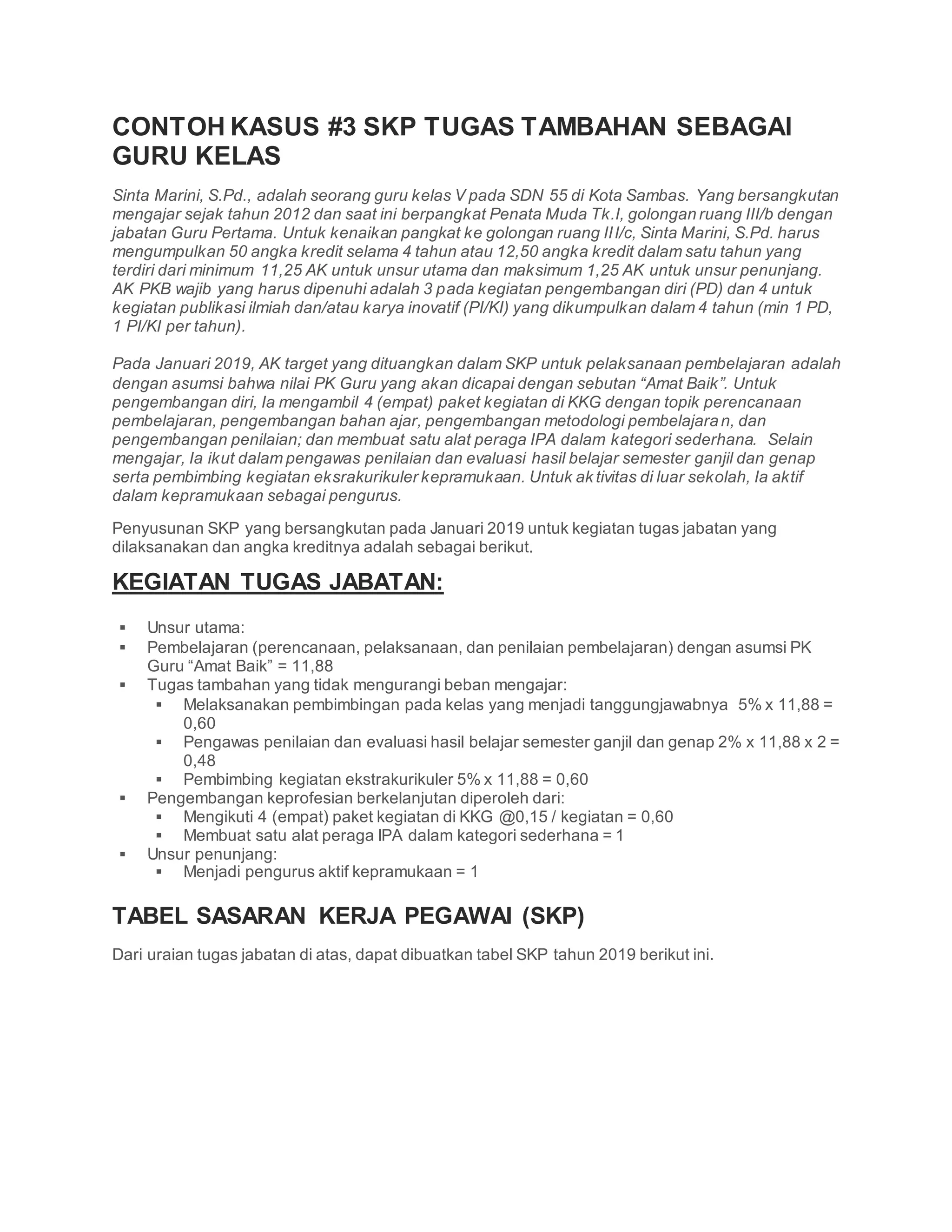 Contoh penyusunan sasaran kerja pegawai | DOCX