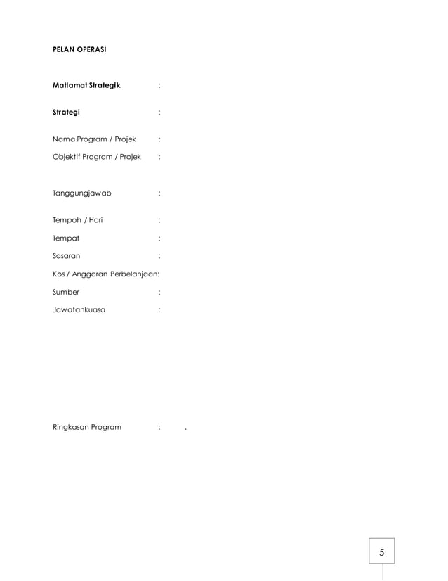 Contoh perancangan strategik panitia | PDF