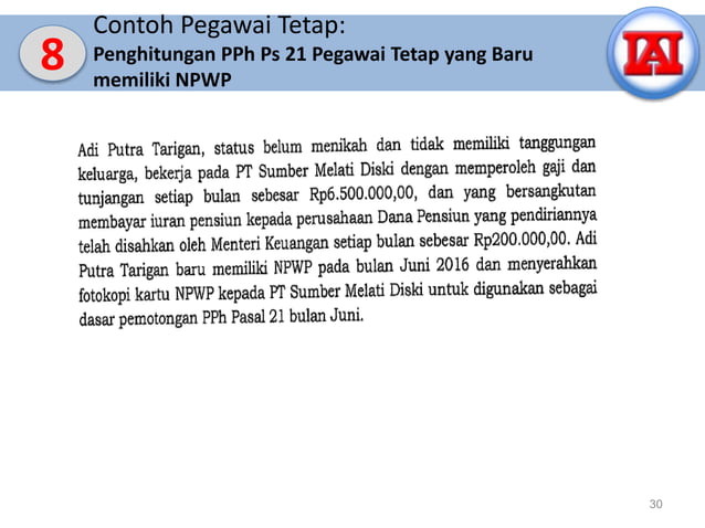 contoh Perhitungan PPh Pasal 21 Pegawai Tetap.pptx