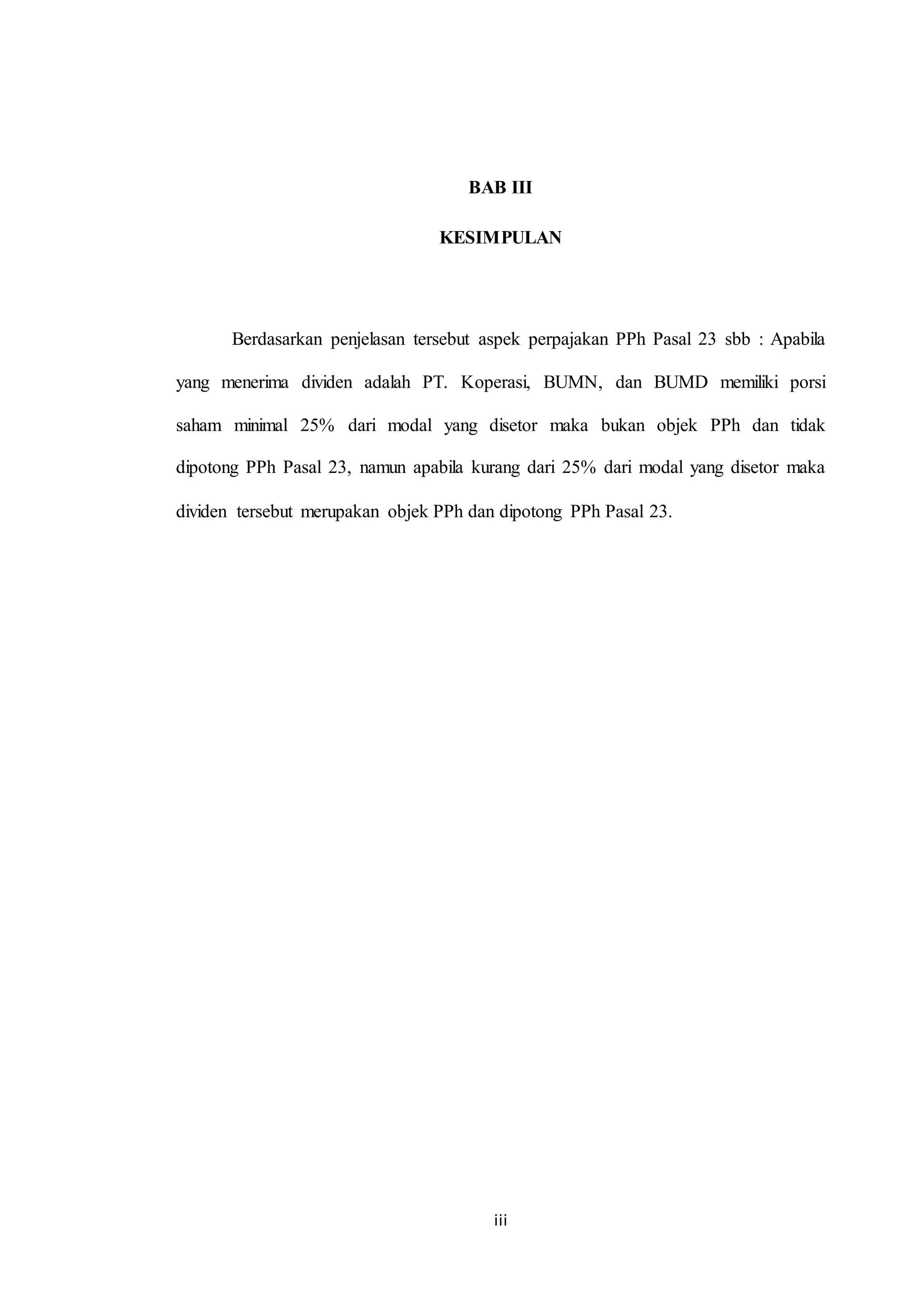 Contoh perhitungan p ph pasal 23 | PDF