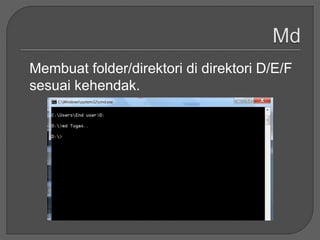 Contoh Perintah Command Prompt | PPTX
