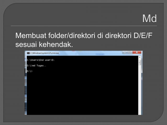 Contoh Perintah Command Prompt | PPTX