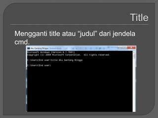 Contoh Perintah Command Prompt | PPTX