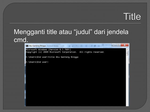 Contoh Perintah Command Prompt | PPTX