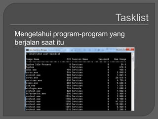 Contoh Perintah Command Prompt | PPTX
