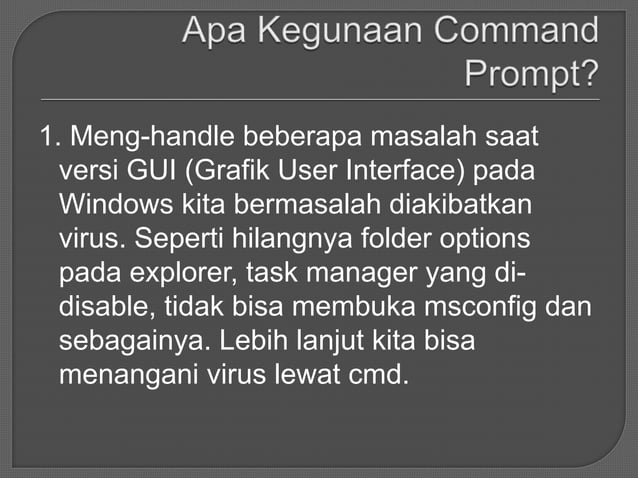 Contoh Perintah Command Prompt | PPTX